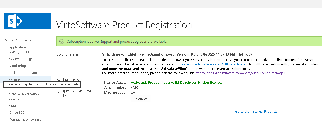 Online product activation - Virtosoftware Guides & Docs