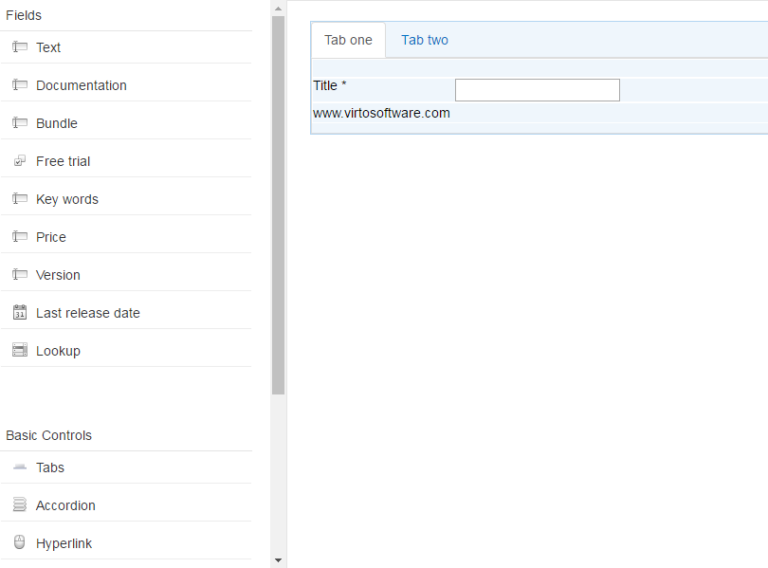 Adding New Form - Virtosoftware Guides & Docs