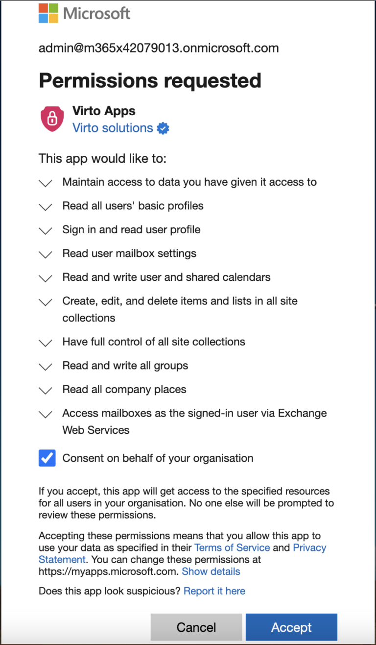 Authorization & Permission Request - Virtosoftware Guides & Docs