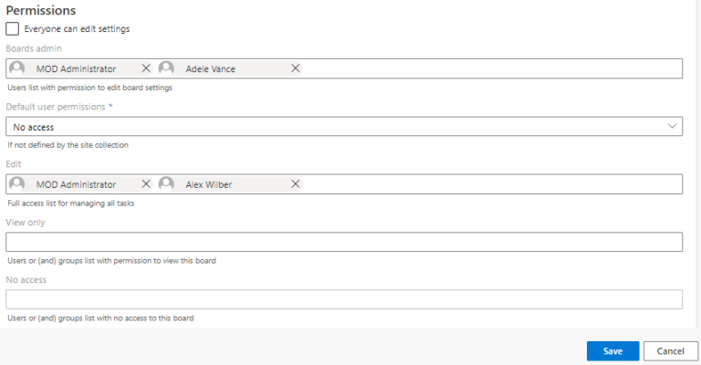 Board permissions - Virtosoftware Guides & Docs