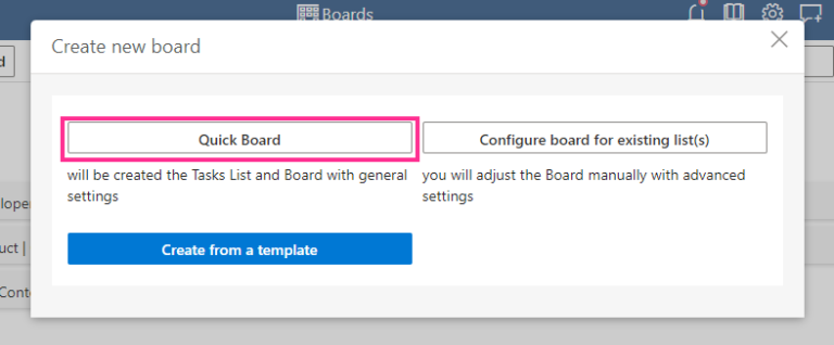 Creating a quick board - Virtosoftware Guides & Docs