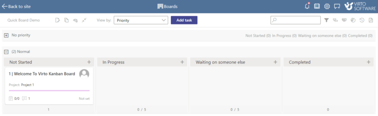 Creating a quick board - Virtosoftware Guides & Docs