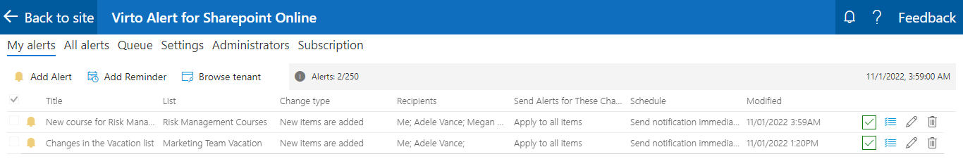 Creating an alert - Virtosoftware Guides & Docs