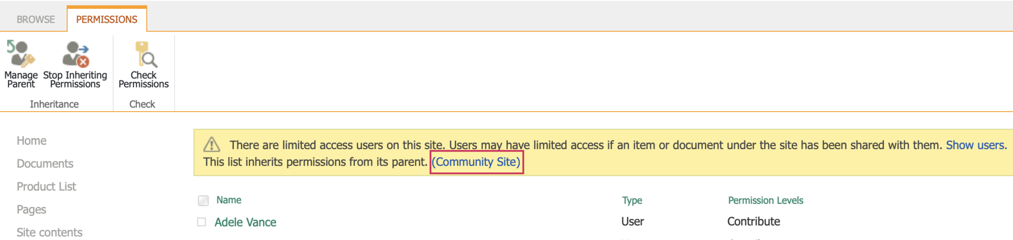 First Level: SharePoint Permissions Settings - Virtosoftware Guides & Docs