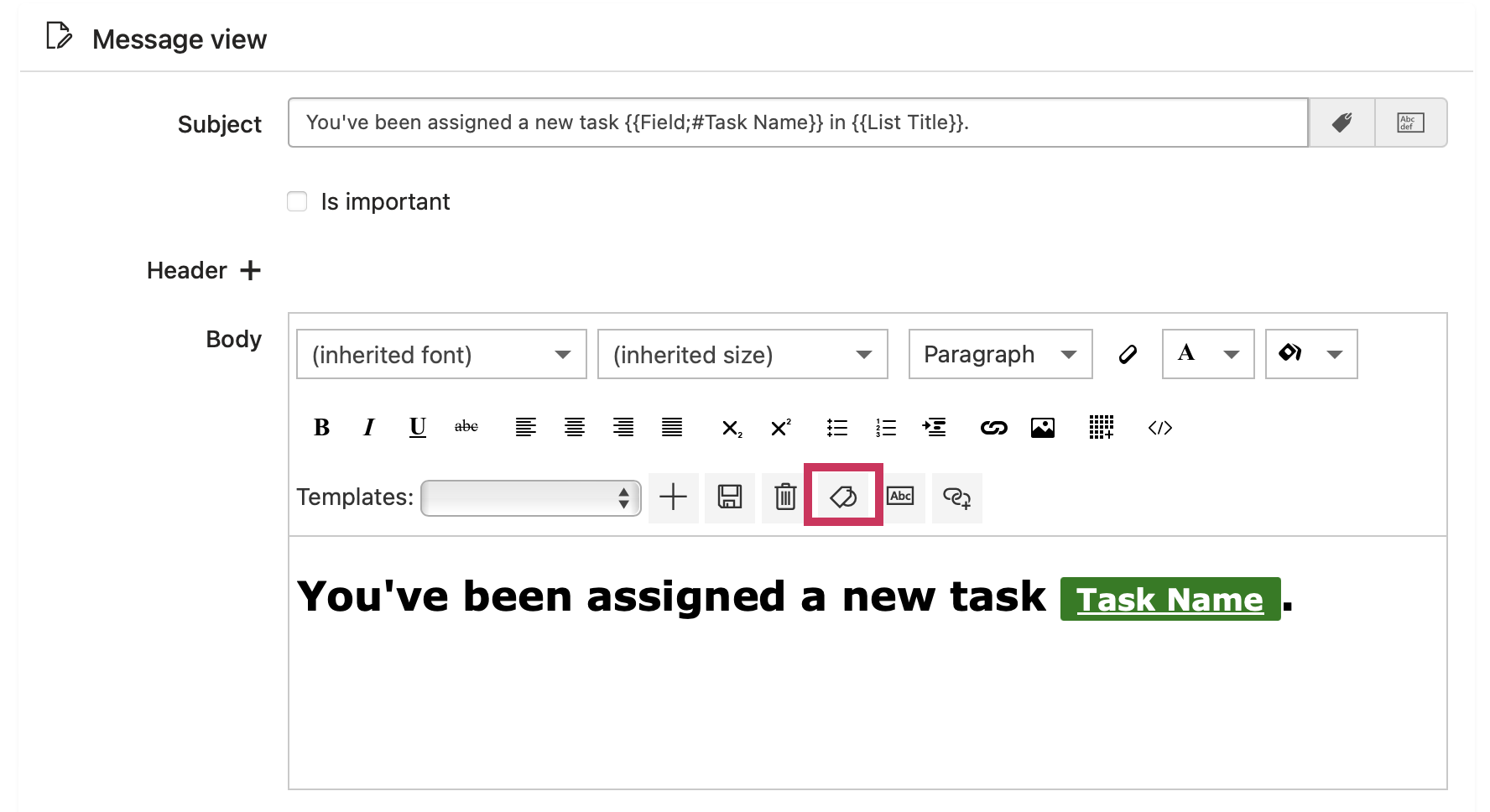 How to set up an alert if a task has been assigned to a user? - Virtosoftware Guides & Docs