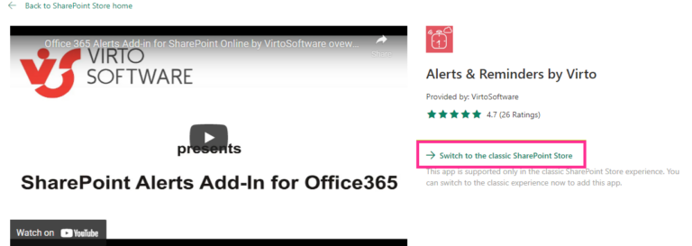 Installing the Alerts and Reminders app - Virtosoftware Guides & Docs