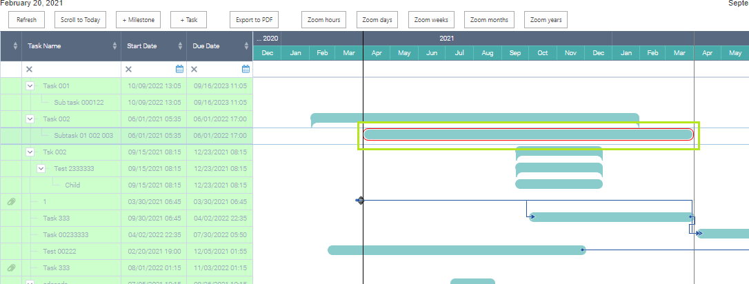 Moving Tasks and Changing Task Duration - Virtosoftware Guides & Docs