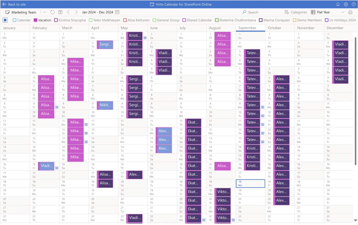 New Views: Flat Year and Live View - Virtosoftware Guides & Docs