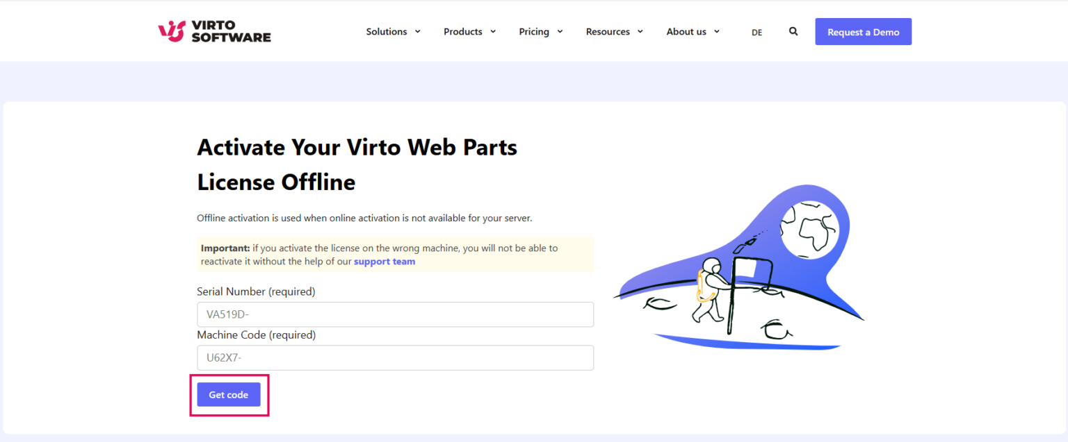 Offline product activation - Virtosoftware Guides & Docs