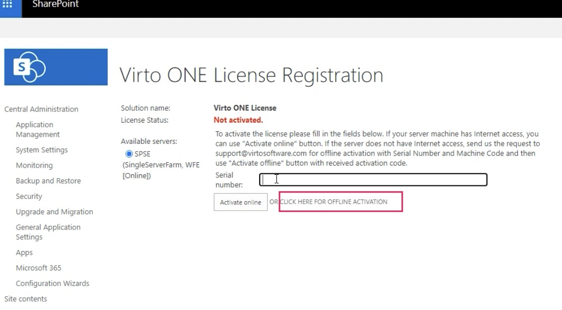 Offline Virto One License Activation Virtosoftware Guides And Docs
