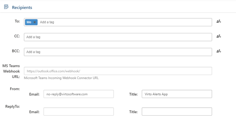 Recipients - Virtosoftware Guides & Docs