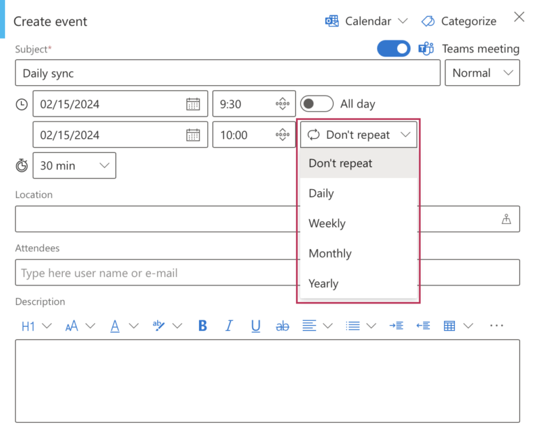Recurring Events - Virtosoftware Guides & Docs