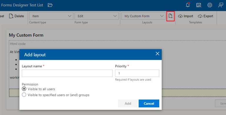 SharePoint Form Layouts - Virtosoftware Guides & Docs