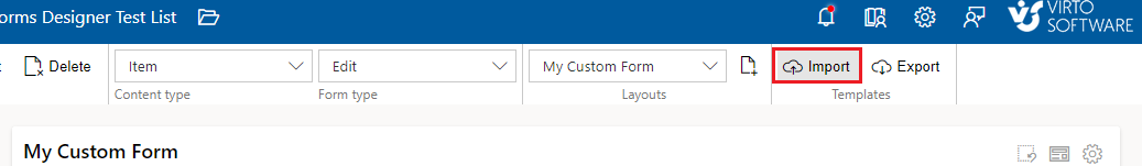 SharePoint Form Templates - Virtosoftware Guides & Docs