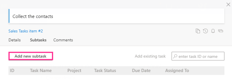 Subtasks - Virtosoftware Guides & Docs