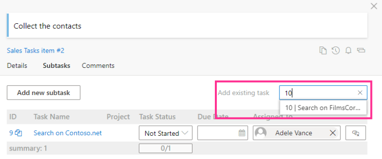 Subtasks - Virtosoftware Guides & Docs