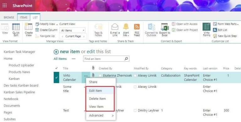 Using the Designed Form on a SharePoint Site - Virtosoftware Guides & Docs