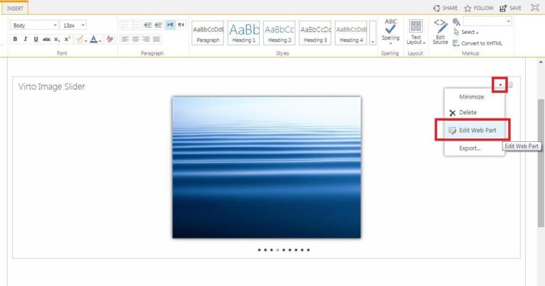 Virto Image Slider Web Part Settings Virtosoftware Guides And Docs