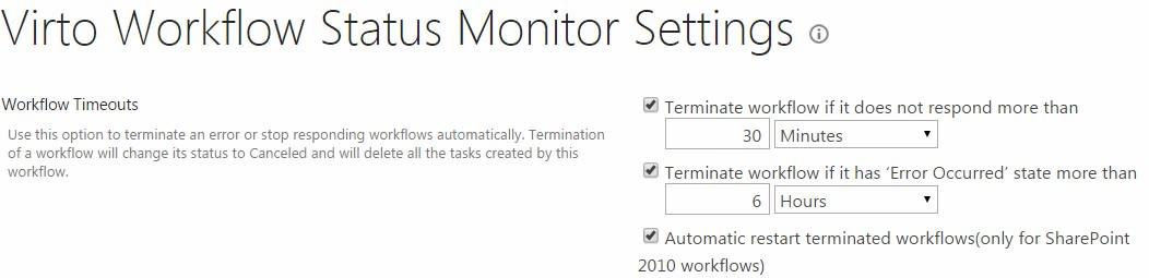 Workflow Settings Virtosoftware Guides And Docs