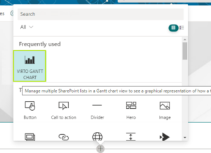 Adding Virto Gantt Chart App on a SharePoint page - Virtosoftware Guides & Docs