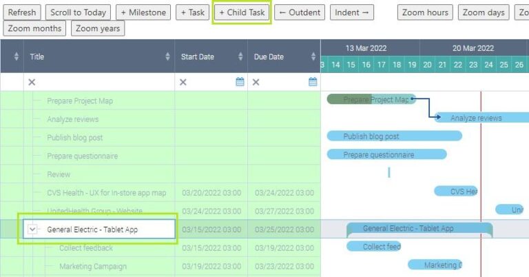 Child Task - Virtosoftware Guides & Docs