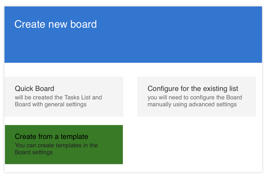 Create A Board From A Template Virtosoftware Guides And Docs