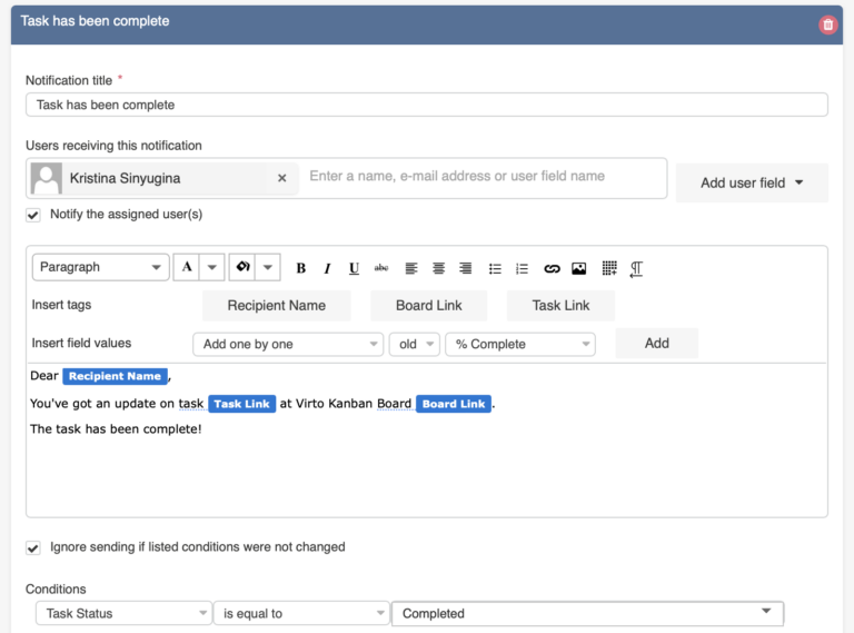 Notifications - Virtosoftware Guides & Docs
