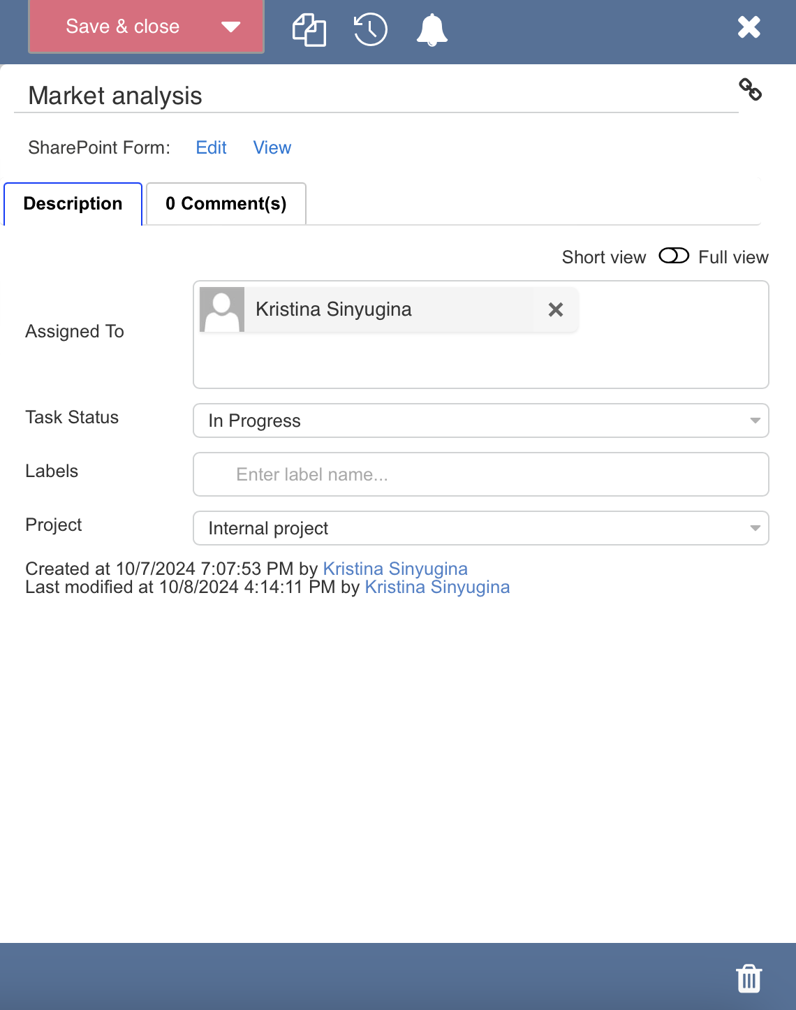 Short view - Virtosoftware Guides & Docs