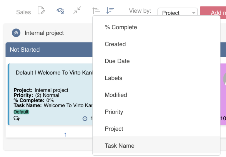 Task filters - Virtosoftware Guides & Docs