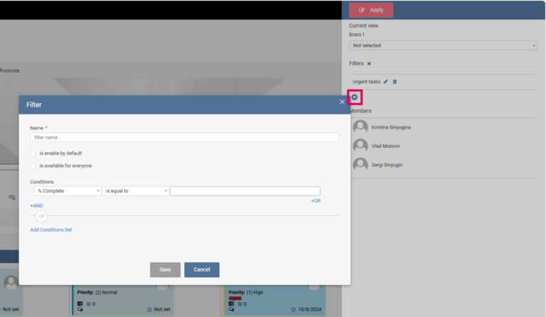 Task filters - Virtosoftware Guides & Docs