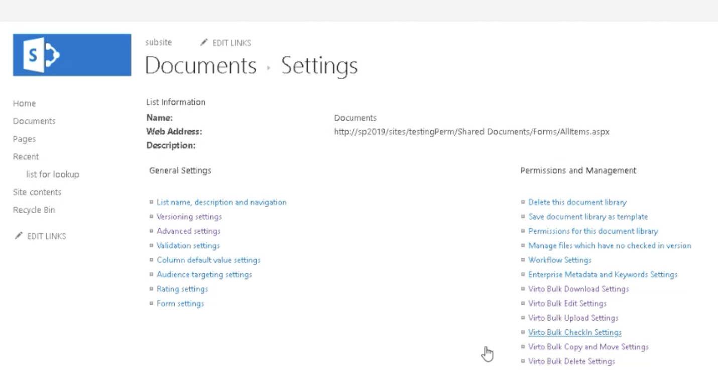 List settings - Guides & Docs
