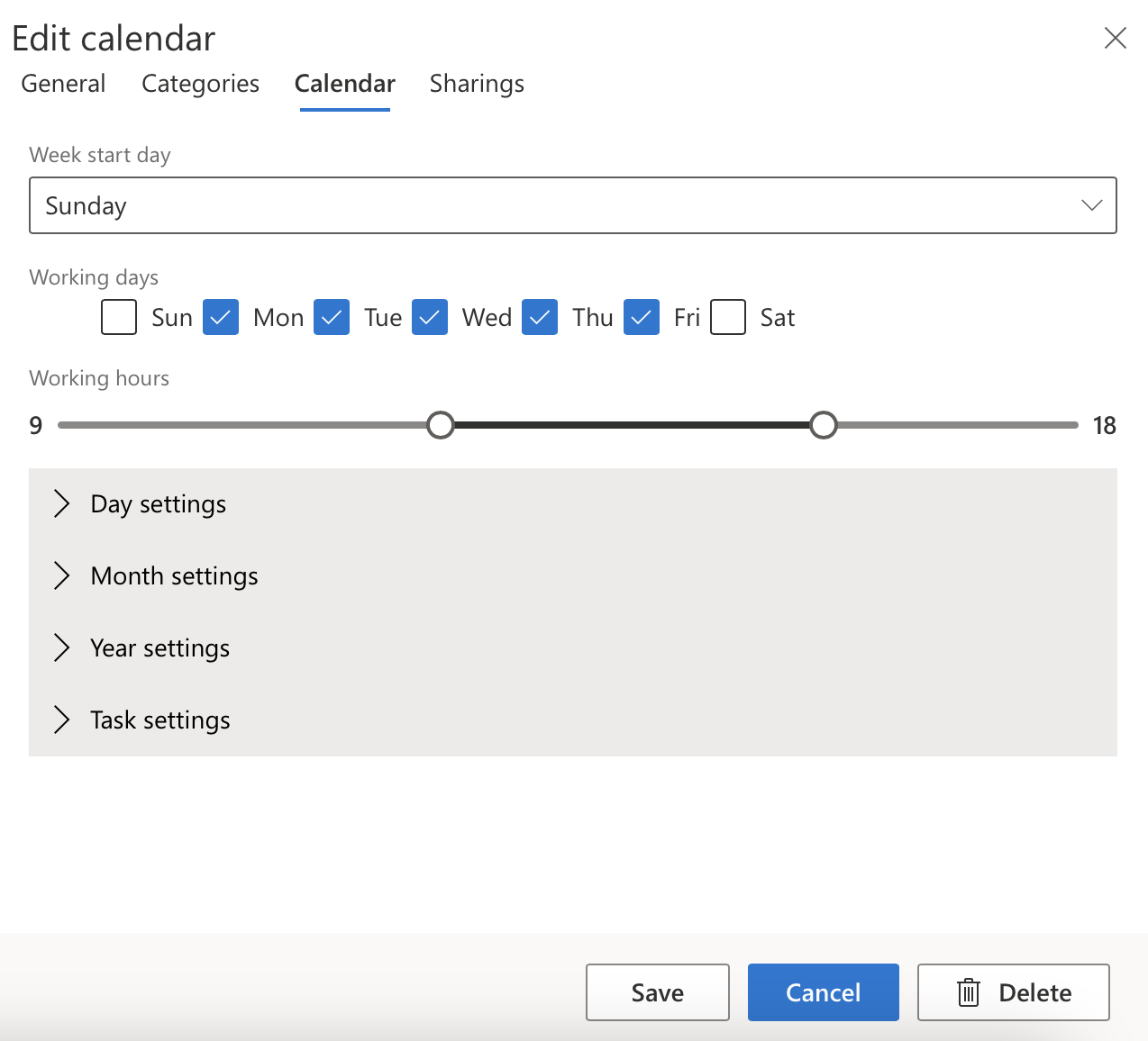 Calendar Settings - Guides & Docs
